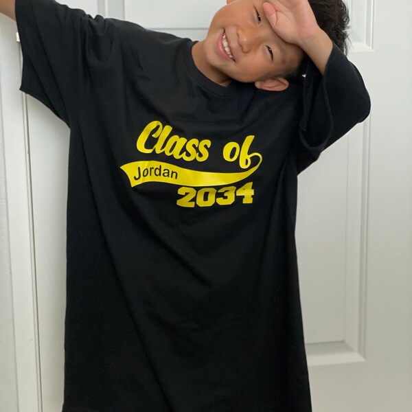 Graduation Class of Personalized T-shirt, Class of 2034, Graduation T ...