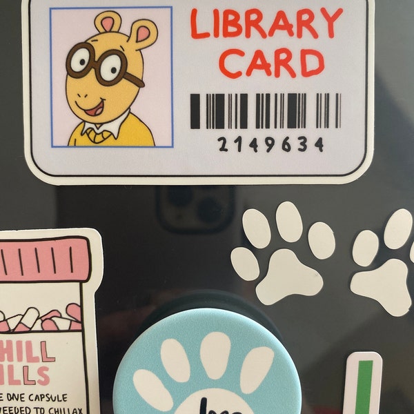Arthur Library Card Sticker, Arthur Library Card Die-cut Sticker ...