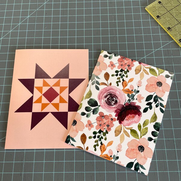 Gift Set of Barn Quilt Block Cards - Etsy