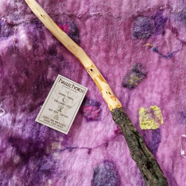 Hawthorn Ritual Ogham Wand Magical Forest Tools Hand Made to Order With ...