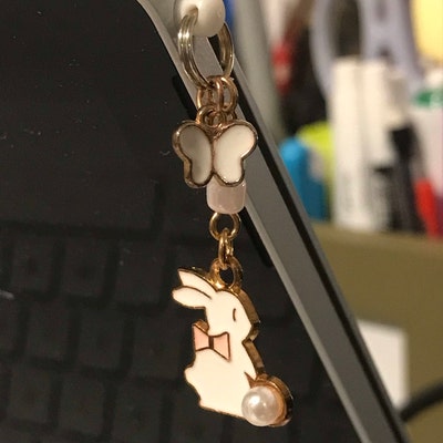 Phone Dust Plug, Bunny Butterfly Accessories, Anti Dust, Gold, Mobile ...