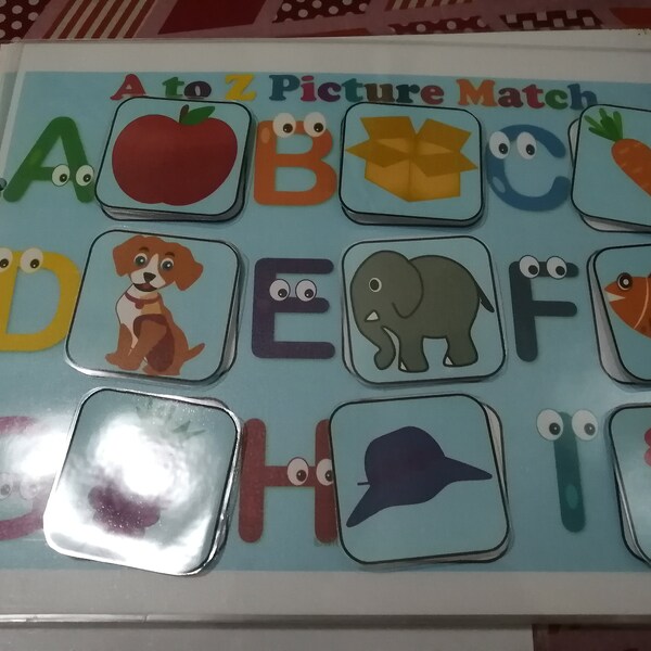 Alphabets Picture Matching Busy Book, Beginning Sound Matching Binder ...