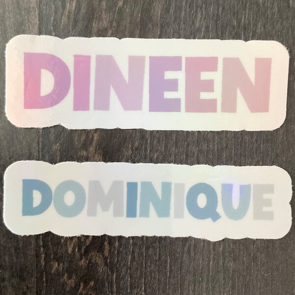 Waterproof Name Sticker, Personalized Vinyl Sticker, Name Sticker ...