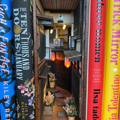 MINIALLEY Japan Booknook Assembled Prebuilt Bookshelf Insert ...