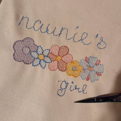 Spring Flower Patch Sketch Fill Light Fill Machine Embroidery Design ...