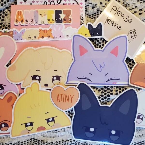 ANITEEZ Peeker Stickers (laminated) - Etsy