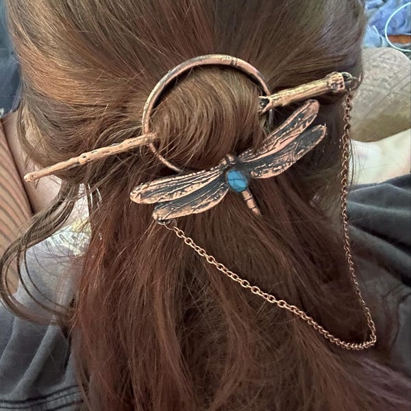Labradorite Dragonfly Hair Pin - Etsy