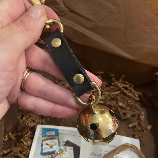 Hiker's Amish Made Brown Leather Bear Bell - Etsy