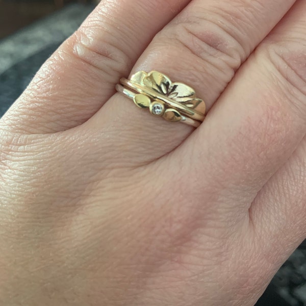 Petal Crown Ring, 14k Gold Flower Crown Ring, Large Flower Bloom Ring ...