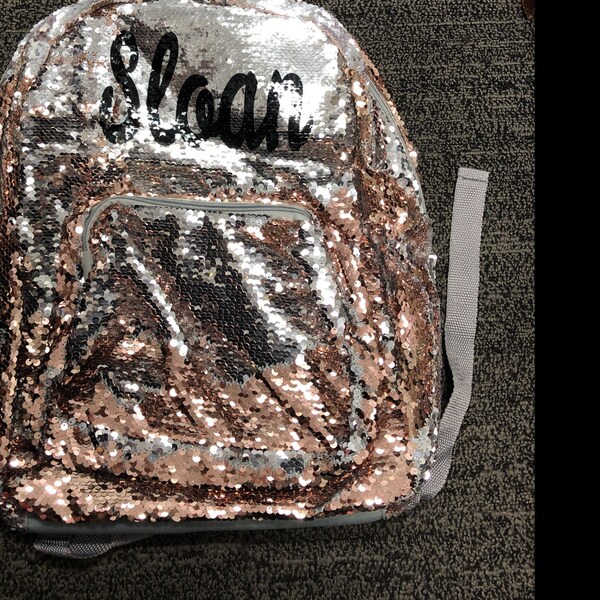 Sequin Backpack/ Reversible Sequin Bookbag/ Mermaid Sequin Backpack ...