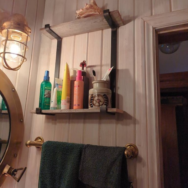 Triple Shelf Bracket - Heavy Duty Metal Shelf Bracket, Multi Level ...