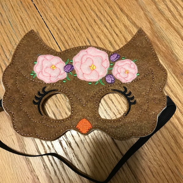 Owl Mask Owl Costume Child Owl Masks Costumes Flower Owl Mask Girly Owl ...