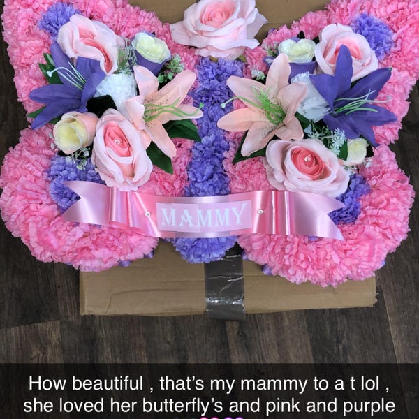 Angel Wings Funeral With Feathers Memorial Tribute Artificial Flowers ...