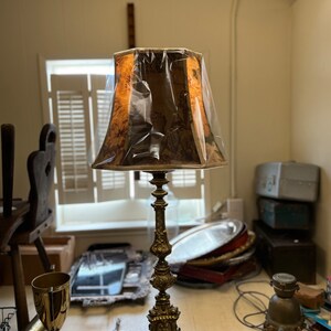 Grandma Moses Bridge Lamp Shade, Lampshade Threads Onto Floor Lamp ...