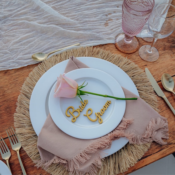 Natural Raffia Placemats, Boho Placemats, Fringe Placemats, Raffia ...