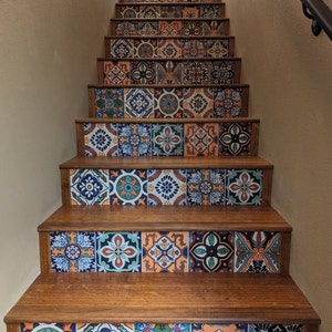 Floor Tile Stickers Vinyl Decal WATERPROOF REMOVABLE for Kitchen Bath ...