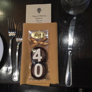 8 Sets #40 Chocolate Covered Oreo Cookie Candy Party Favors Number ...