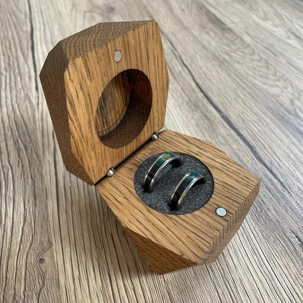 Epoxy Ring Box, Slim Ring Box, Wood Ring Box, Engagement Ring Box ...