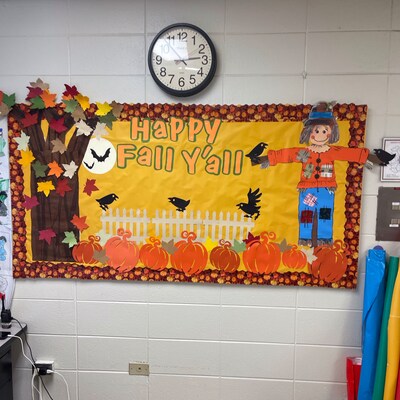 Teacher School Fall Bulletin Board for Classroom Decoration/ Fall ...