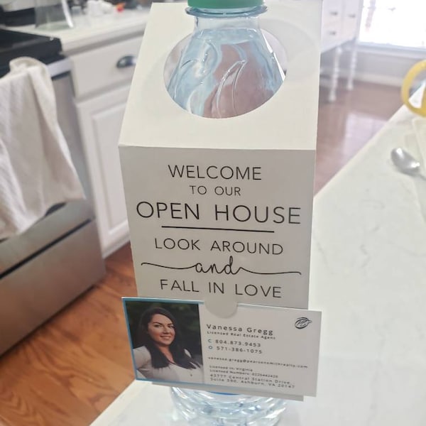Bottle Hang Tags for Open Houses & Real Estate Agents | Real Estate ...
