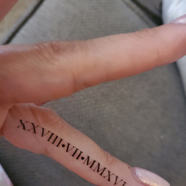 Roman Numeral Tattoos Custom Tattoos Temporary Tattoos Fake Tattoos ...
