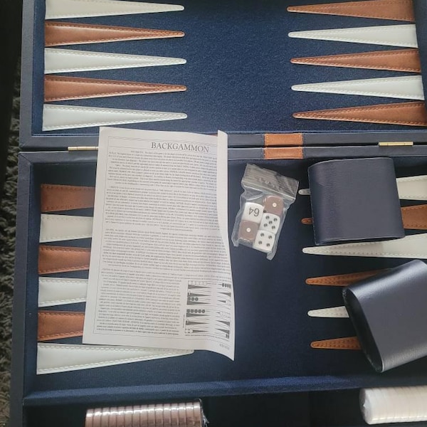 Handmade Wooden Foldable Backgammon Set – Portable & Classic Board Game ...