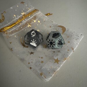 Set of 7 Polyhedral Sharp Edged Gaming Dice Shell Beach Sand Ocean ...