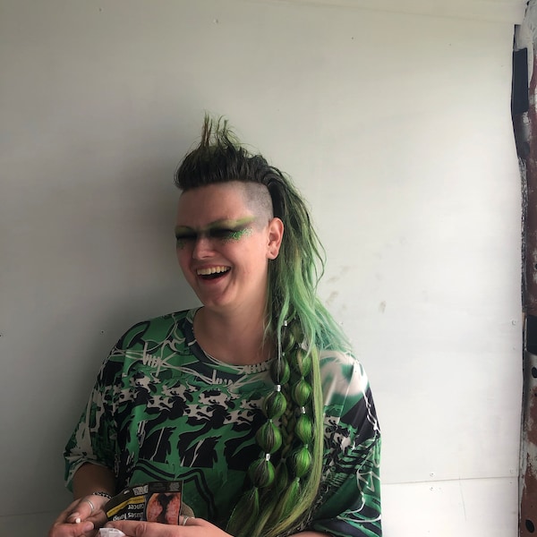 Festival Rave Braids- Rainbow Alien - Easy Tinsel Rave Festival ...