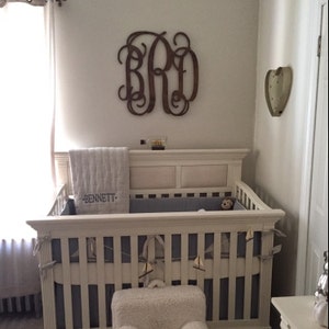 Large 24 Inch Unpainted 3 Letter Wooden Monogram 24 Wooden Decor ...