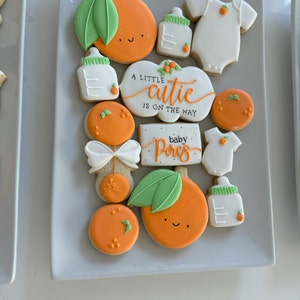 Little Cutie Cookies Baby Shower Cookies Decorated Sugar Cookies - Etsy