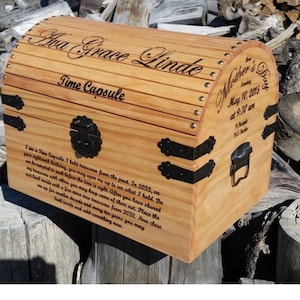 Small Treasure Chest / Personalized Pyrography Treasure Chest / Wood ...