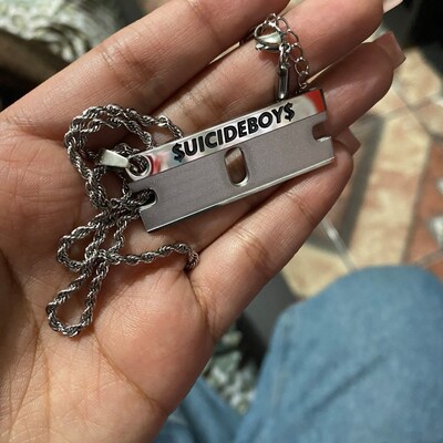 Ghostemane Dr. Nihil Necklace Stainless Steel & Black Enamel Pendant ...