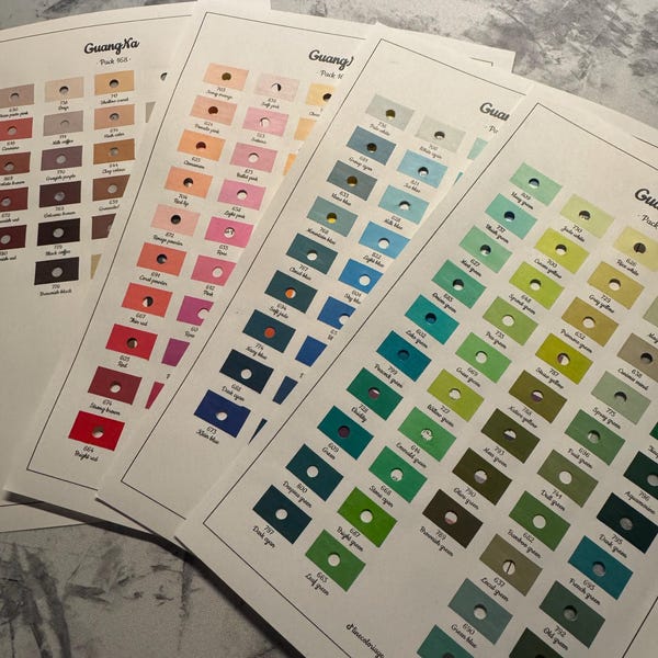 Nuancier GuangNa 240 (format PDF numérique vierge - feutres brush ...