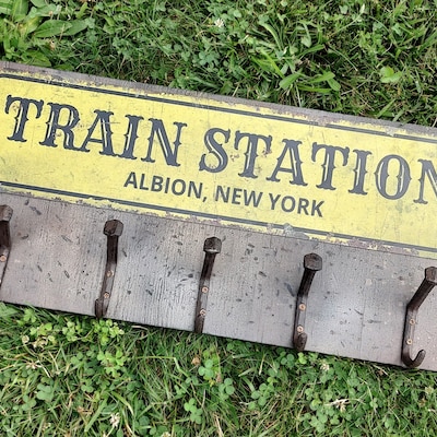 Train Station Sign Custom Train Station Train Station Decor Rail ...