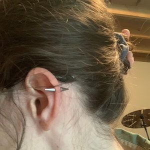 SINGLE Spike Cartilage Earring, Helix Stud, Cartilage Stud, Back Screw ...