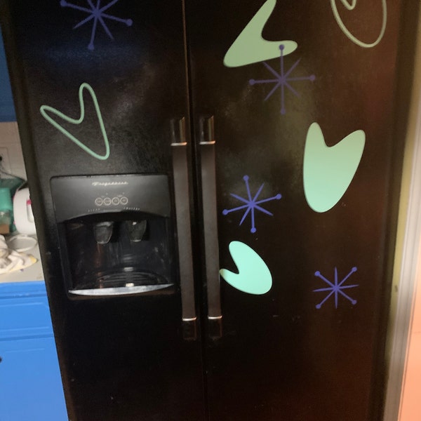 Vintage Boomerang Refrigerator Stickers- Mid Century Decor, Vintage 50s ...