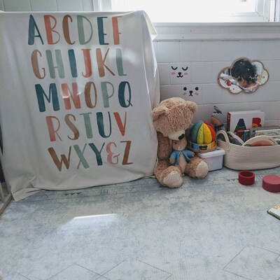 Pastel Alphabet Poster, ABC Print, Printable Educational Wall Art, Kids ...