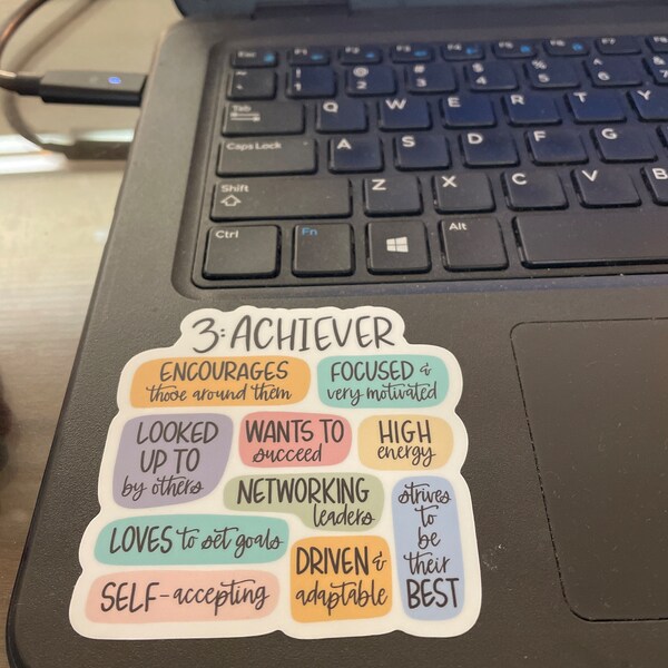 Enneagram 3 Achiever Die Cut Vinyl Sticker Decal Waterproof White ...