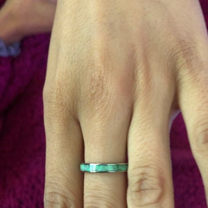 Cremation Ring Oyster Inlay Ocean Blue Cremation Jewelry - Etsy