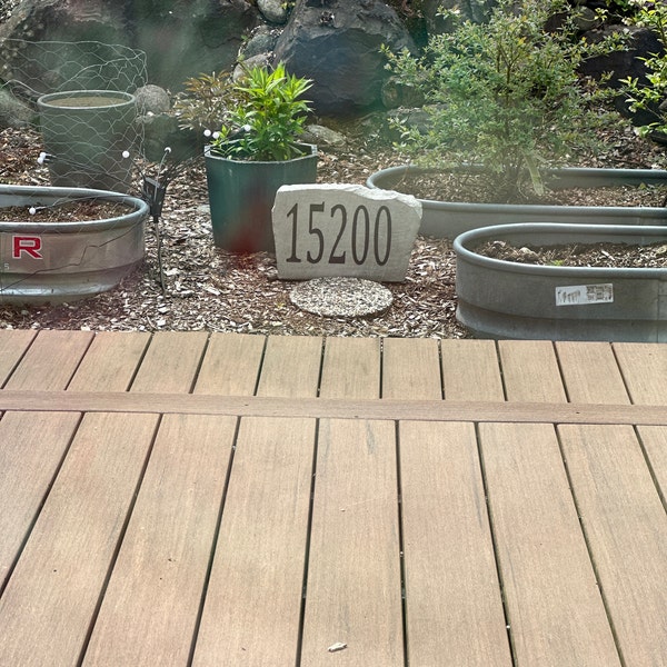 Custom Concrete Address Sign-custom Engraved Address Stone- Custom ...