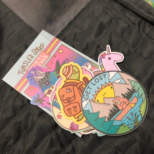 Get Lost Sticker, Funny Vinyl Stickers, Outdoorsy Decals, Cute, Animal ...