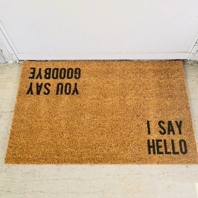 Hello Goodbye Doormat, Hello Doormat, Hello Goodbye Door Mat, Beatles ...