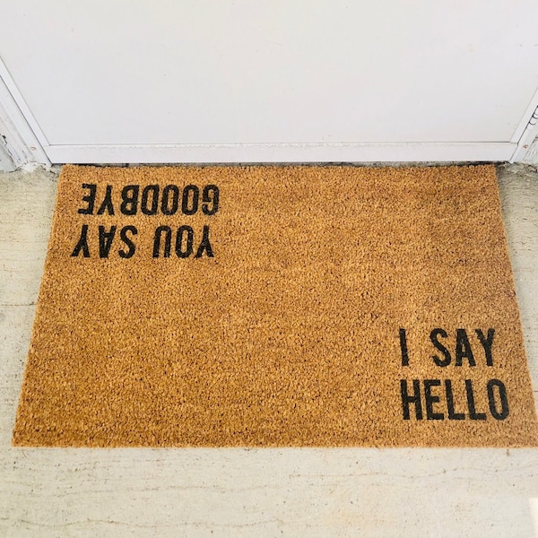 Hello Goodbye Doormat, Hello Doormat, Hello Goodbye Door Mat, Beatles ...