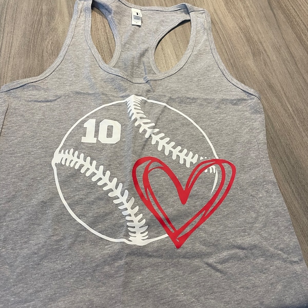 Baseball Tank, Custom Baseball Number Racerback Tank Top, Baseball ...