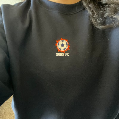 Custom Embroidered Logo Text Sweatshirt, Embroidered Business Logo ...