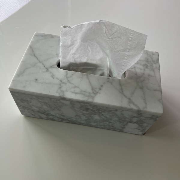 Natural Marble Tissue Box - Etsy