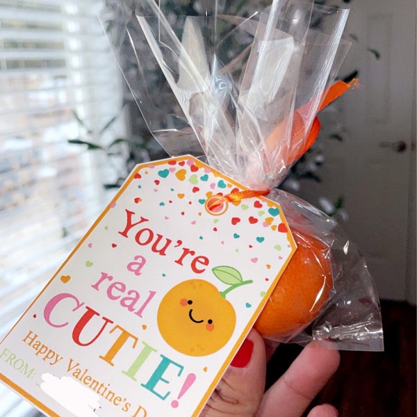 You're a Cutie Valentine Tags, You're a Real Cutie Clementine Tangerine ...
