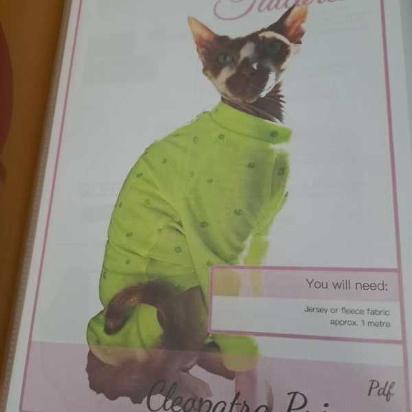 Sphynx Cat Bodysuit Sewing Pattern PDF – Cat Pajamas & Recovery Suit - Etsy