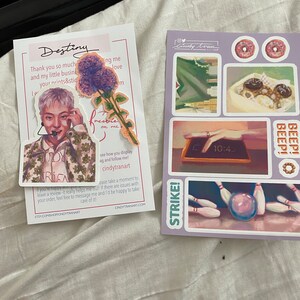 Cute Mitsumi and Shima Dancing Stickers Skip and Loafer Matte Die Cut ...