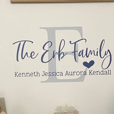 Last Name Wall Decal Custom Last Name Decal Custom Family Decal Last ...